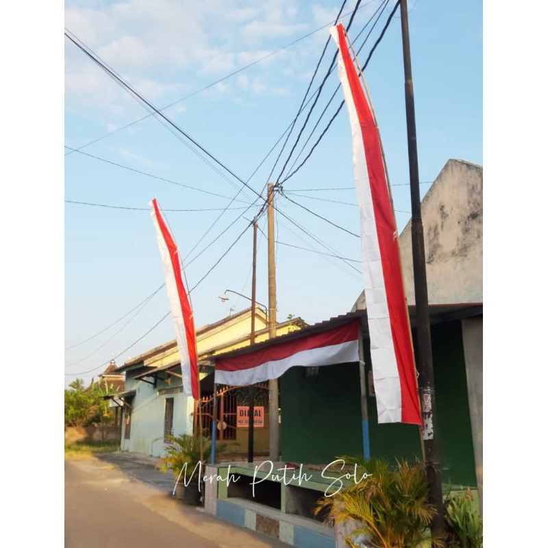 Jual Umbul-umbul Layur 4m | Bendera Panjang | Bendera merah putih | Shopee Indonesia