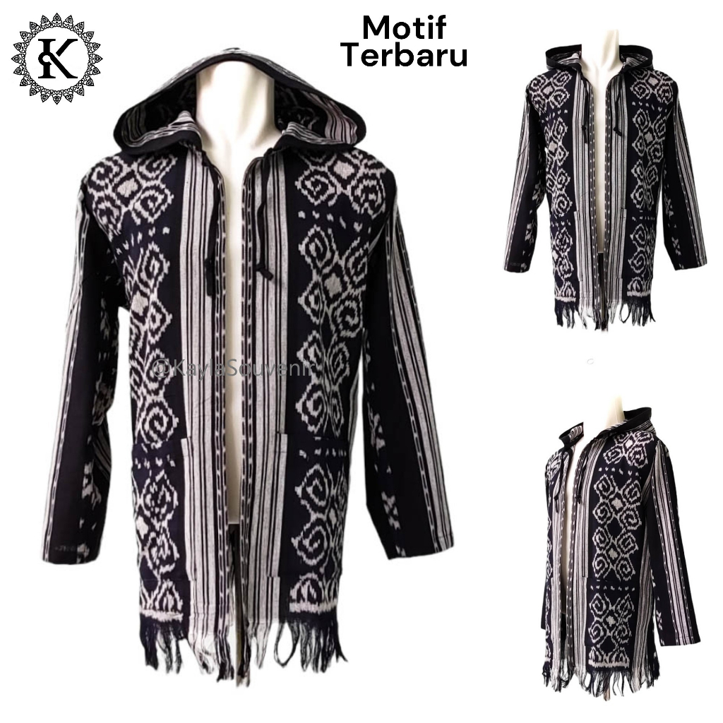 Jual Hoodie Cardigan Tenun / Hoodie Tenun Etnik Pria Wanita - Kain ...
