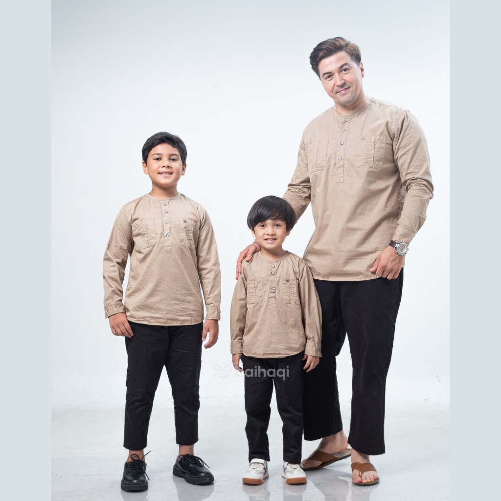 Jual Baihaqi Baju Koko Couple Ayah Anak Lengan Panjang Serambit Sofian ...