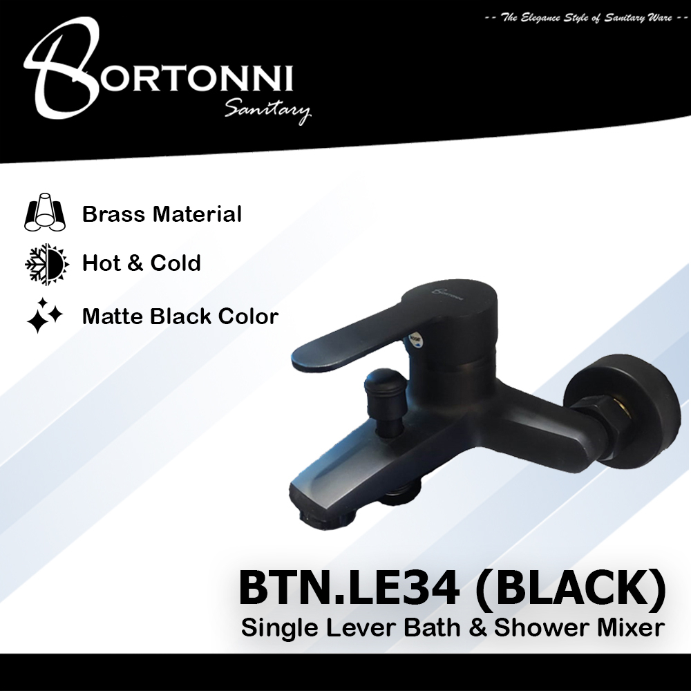 Jual BORTONNI - KRAN BATHUB / KRAN MIXER HITAM - BTN.43EL (BL) | Shopee ...
