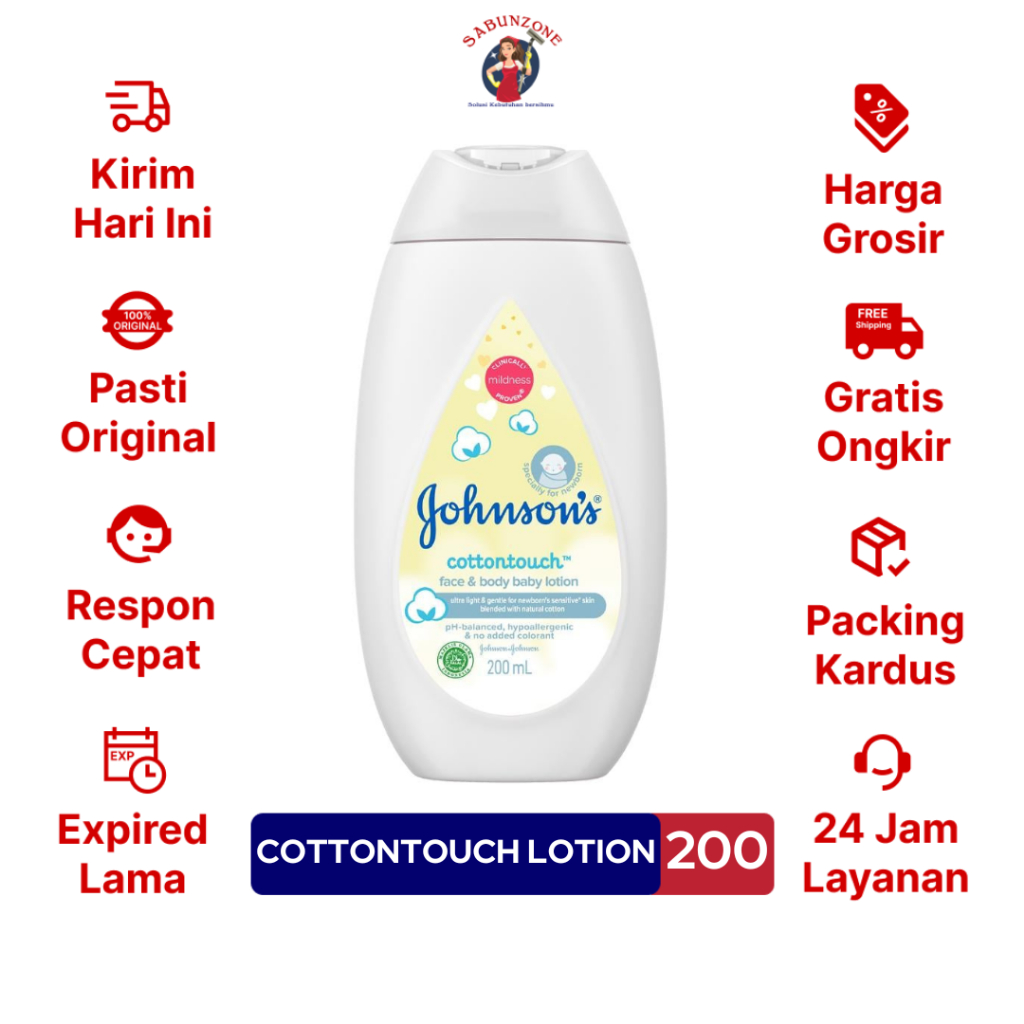 Jual Lotion Bayi Johnson's Baby Cotton Touch Face & Body Baby Lotion ...