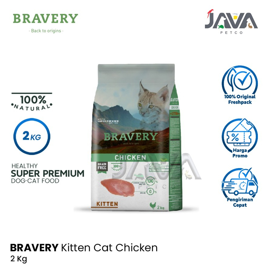 Jual Bravery Kitten Cat Chicken 2kg - Makanan Kucing | Shopee Indonesia