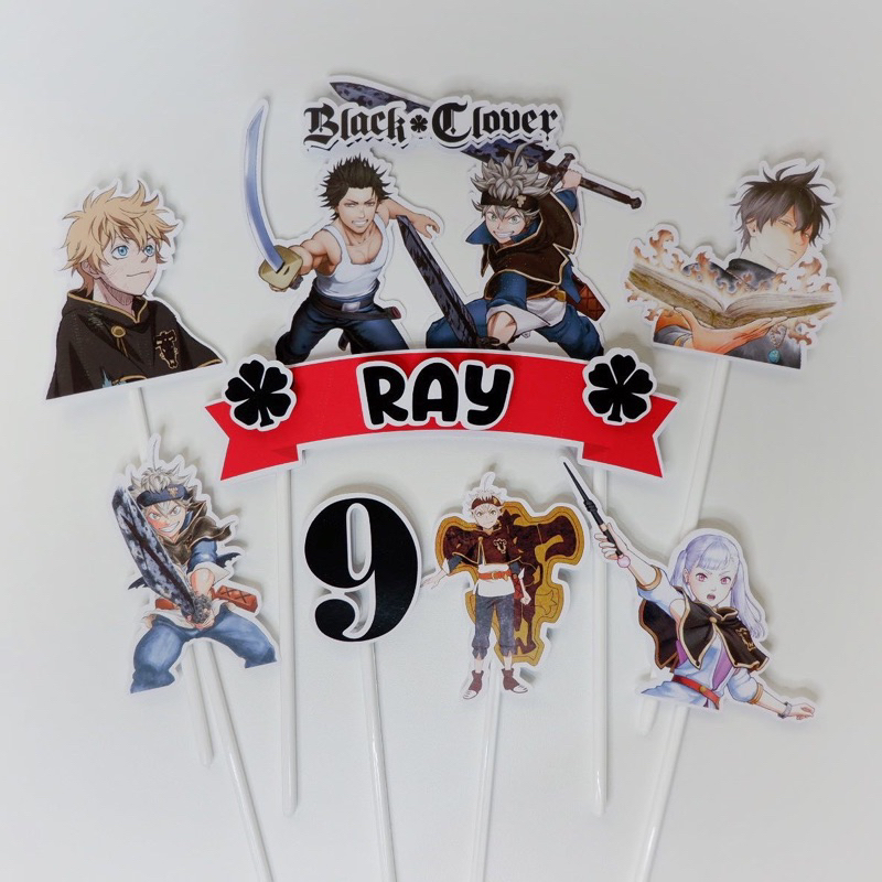 Jual Cake Topper 3D Karakter Black Clover Anime Blackclover Hiasan Cake ...