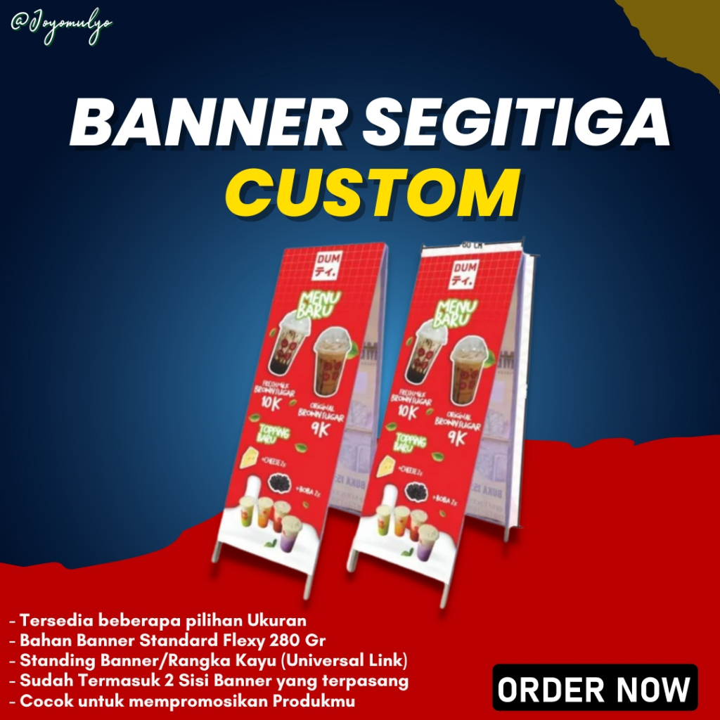Jual STANDING/RANGKA BANNER KAYU RAGANGAN KAYU BANNER KAYU SEGITIGA ...