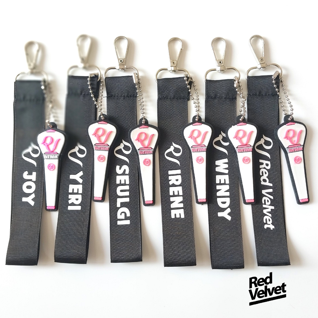 Jual STRAP RED VELVET KEYRING LANYARD YERI SEUGLY JOY IRENE WENDY ...