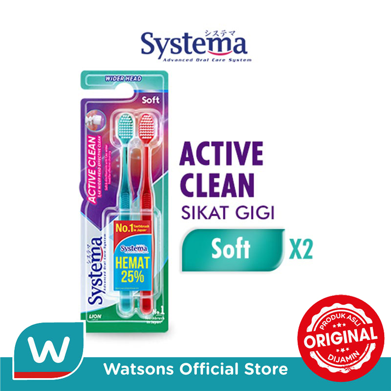 Jual Systema Sikat Gigi Active Clean 2'S | Shopee Indonesia