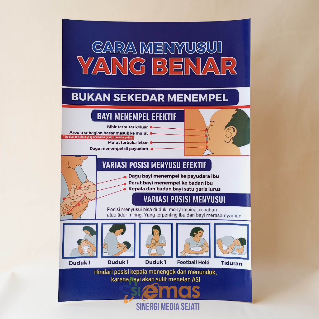Jual Poster Kesehatan Ibu dan Anak | Poster Cara Menyusui yang Benar ...