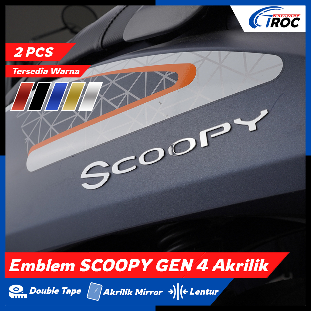 Jual 2PCS STIKER SCOOPY TIMBUL EMBLEM SCOOPY LOGO SCOOPY 2015 - 2017 3D ...