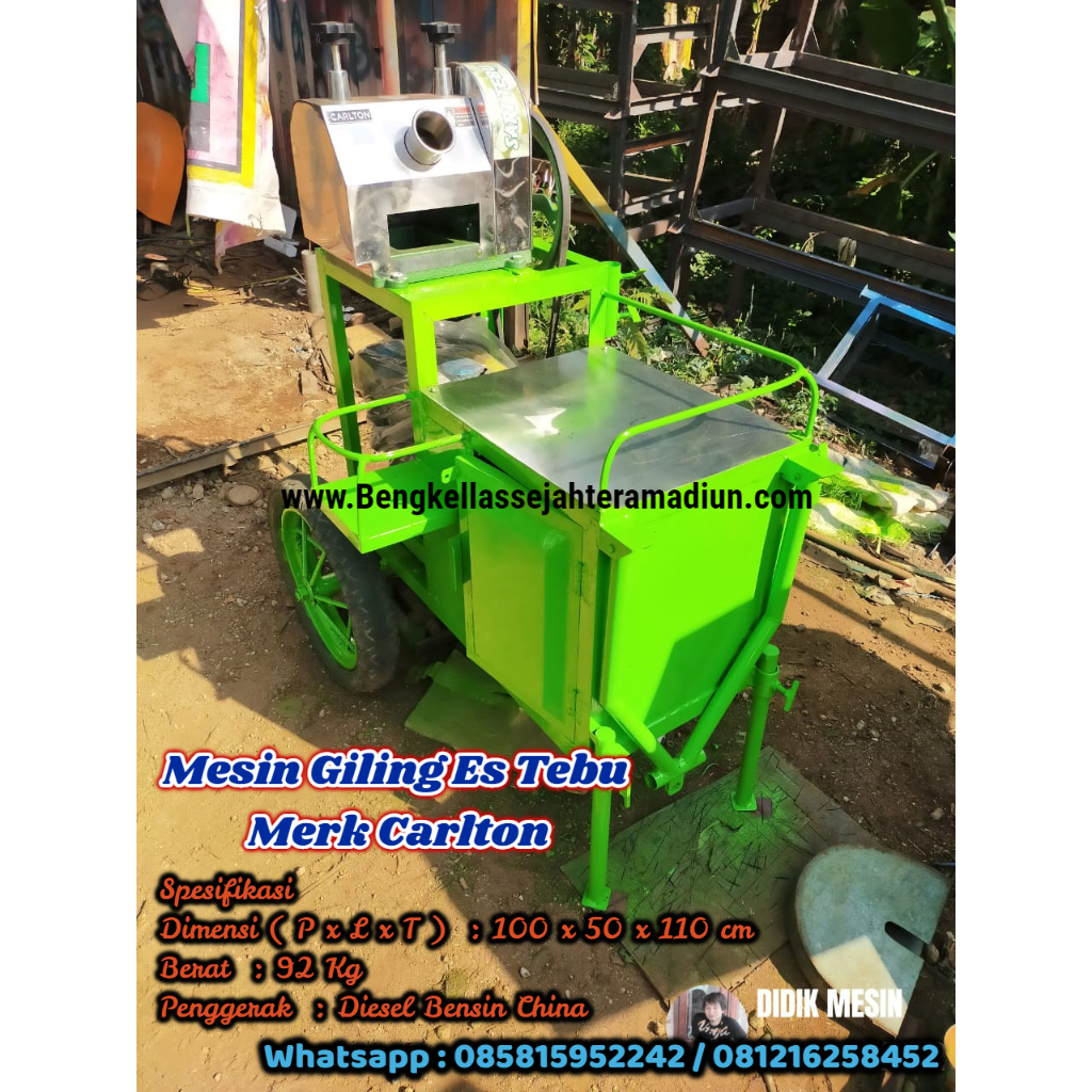 Jual Mesin Giling Es Tebu Merk Carlton Komplit Penggerak | Shopee Indonesia