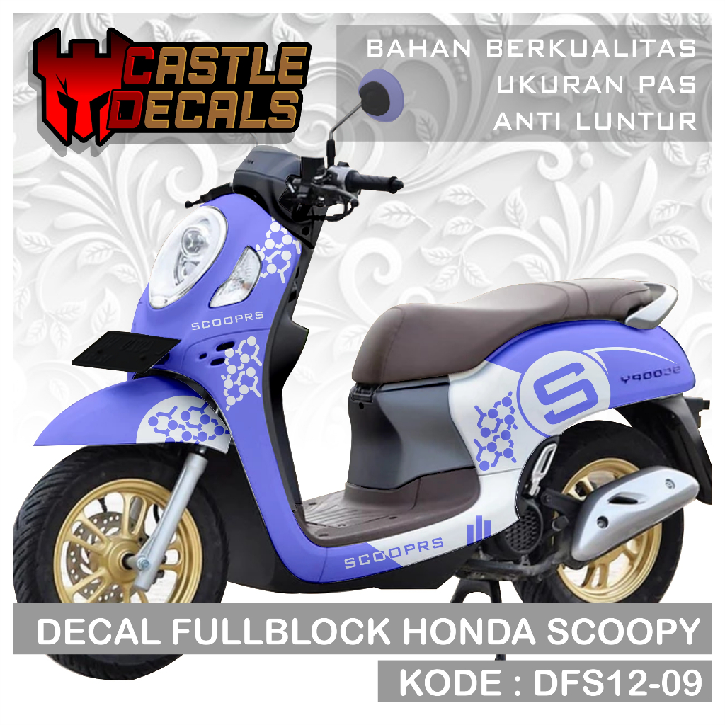 Jual STIKER DECAL SCOOPY STICKER FULL BLOK - STIKER ALL NEW SCOOPY 2021 ...