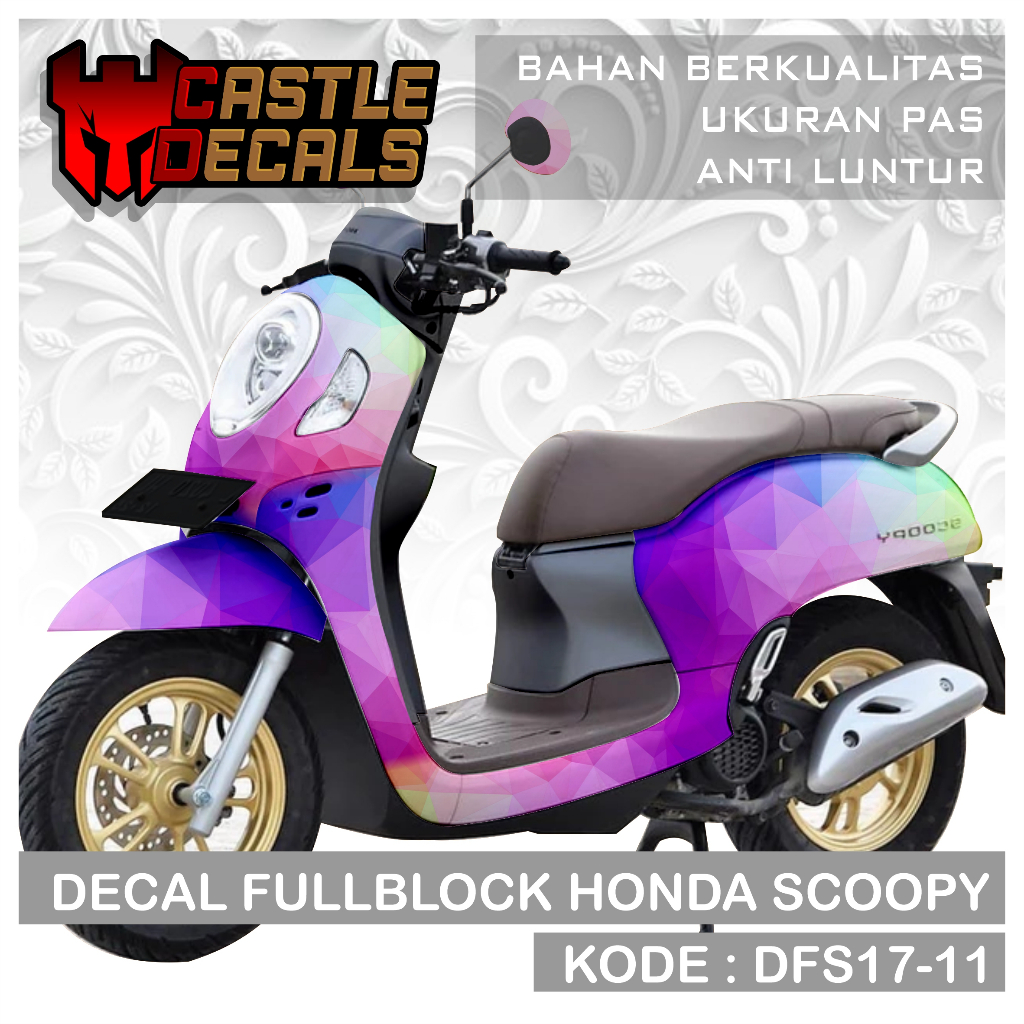 Jual STIKER DECAL SCOOPY STICKER FULL BLOK - STIKER ALL NEW SCOOPY 2021 ...