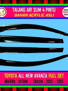 Jual TALANG AIR MOBIL - 4 PINTU FULL SET - TOYOTA ALL NEW AVANZA - TAHUN - 2012 - 2013 - 2014 ...