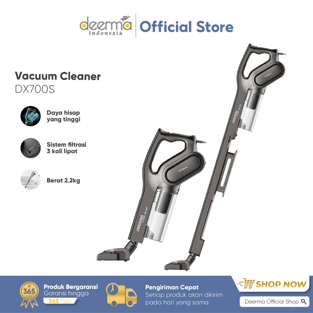 Jual Deerma DX700S Vacuum Cleaner 2-in-1 Penyedot Debu Sedot Hisap debu ...