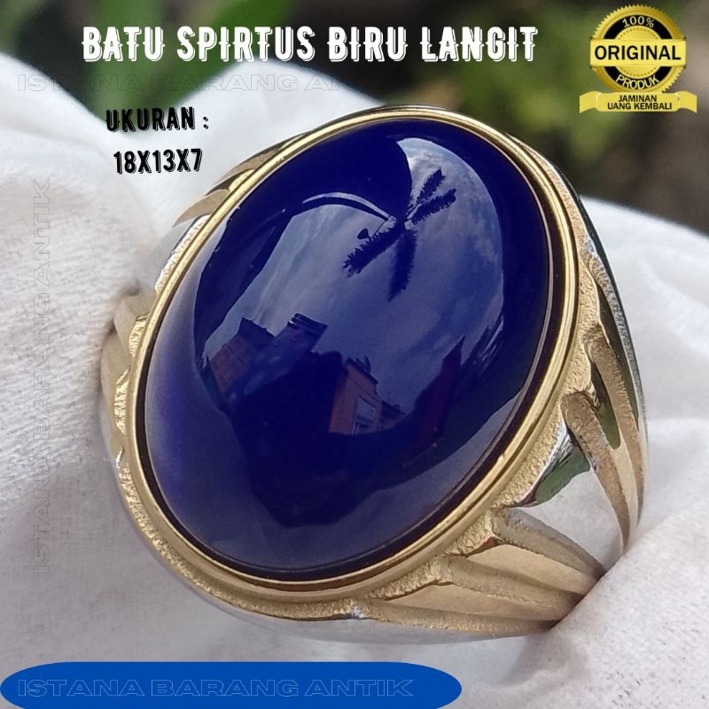 Jual CINCIN BATU AKIK SPIRTUS BIRU LANGIT ASLI NATURAL | Shopee Indonesia