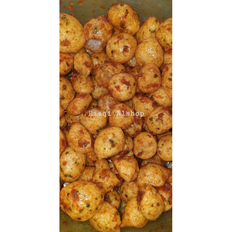 Jual Endog Lewo Emplod Lewo Original & Pedas 1Kg, cimol kering pedas ...