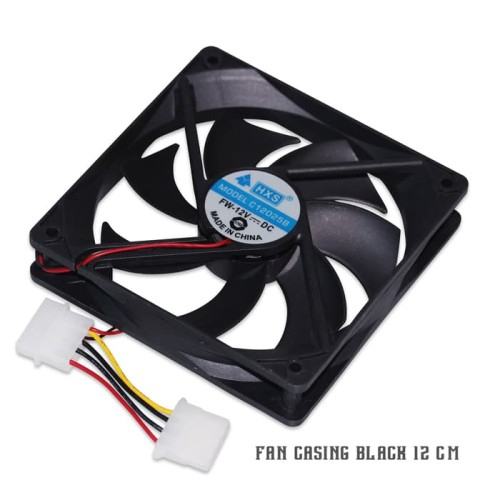 Jual Fan Case Casing CPU komputer 8cm Hitam / Kipas Kesing PC 12 cm ...