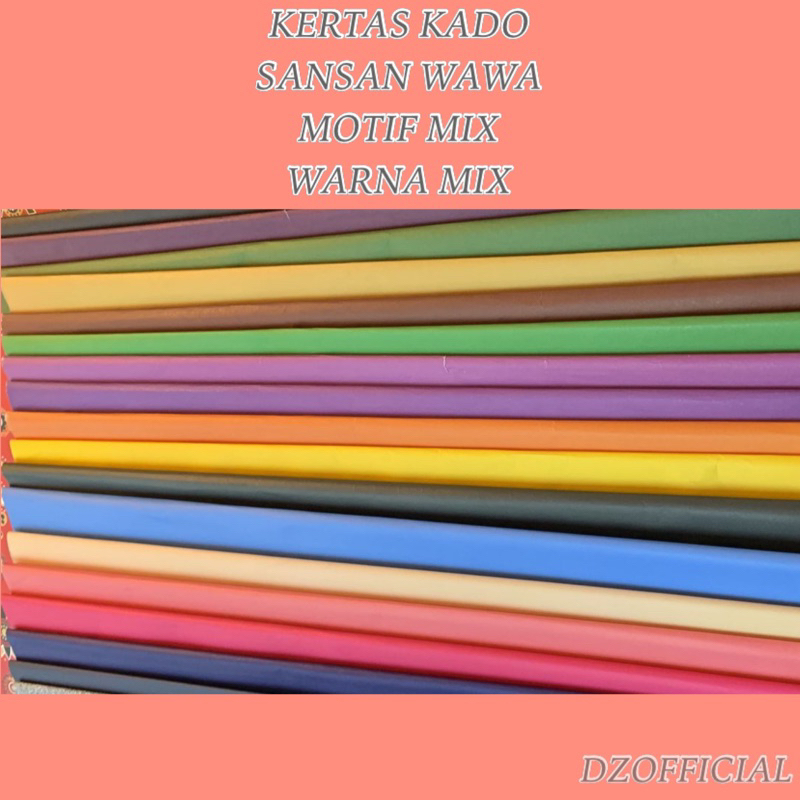 Jual KERTAS KADO SANSAN WAWA MOTIF MIX RENDOM WARNA POLOS | Shopee ...