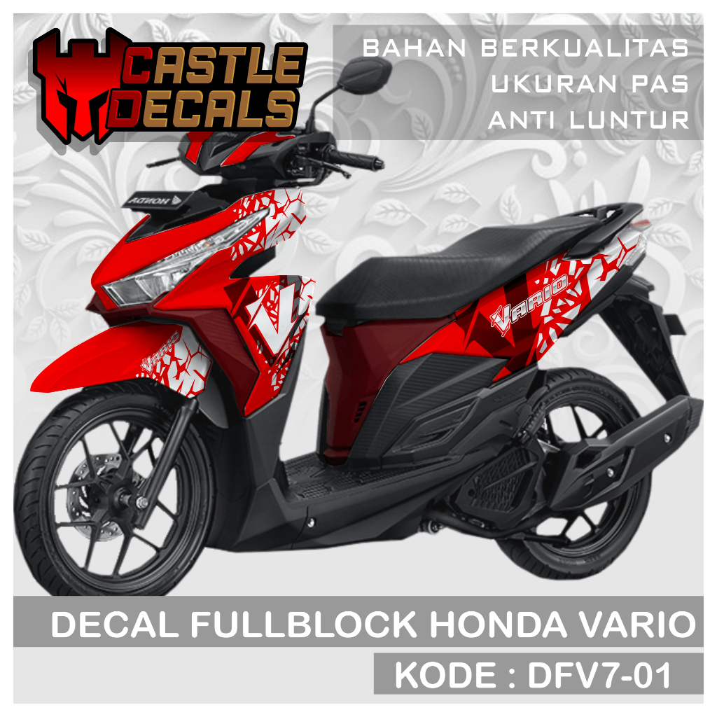 Jual STIKER DECAL VARIO STICKER FULL BLOK 2015/2016 - DFV07 | Shopee ...