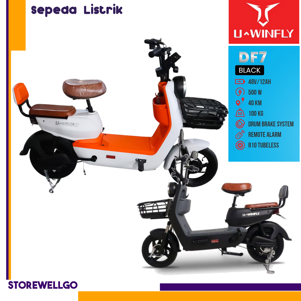 Jual Sepeda Motor Listrik UWINFLY DRAGONFLY 7 / DF 7 / DF7 | Shopee Indonesia