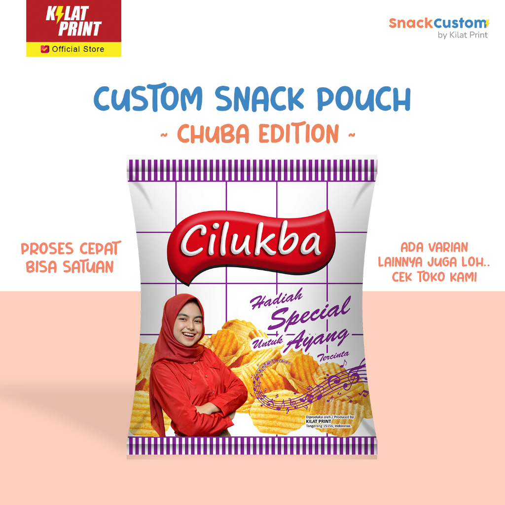 Jual Snack Custom Foto Teks Bungkus Pouch Jumbo Ala Chuba Edition ...