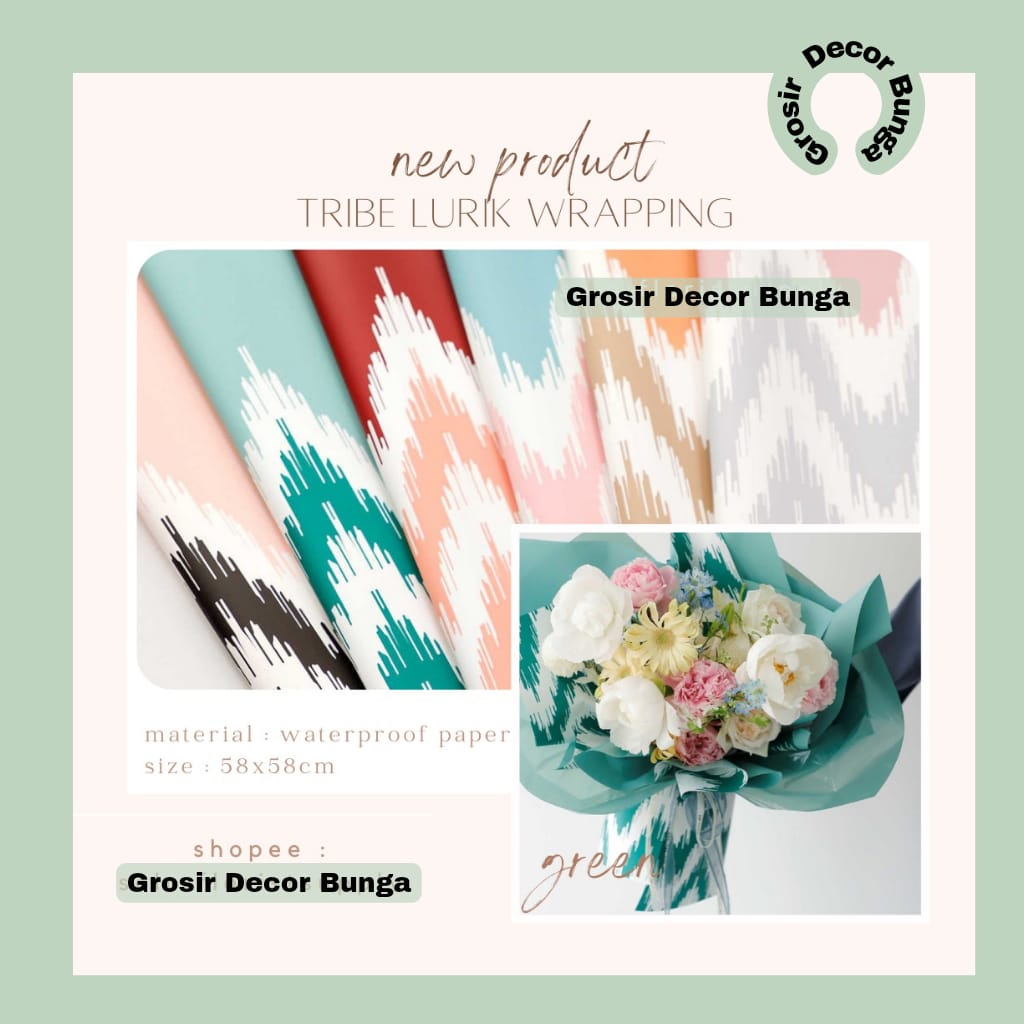 Jual (ECO) TRIBE LURIK WRAPPING PAPER CELLOPHANE Totem Tribal Wrapping ...