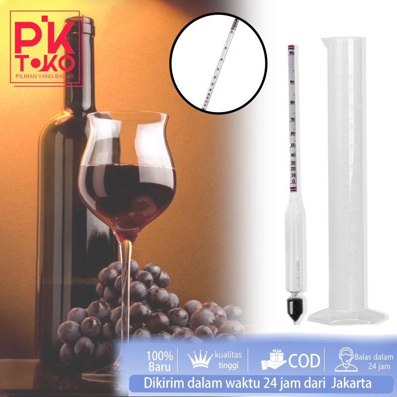 Jual Alkohol Tester Hydrometer 0-100℃ Ukur Kadar Alkohol Alat Ukur ...