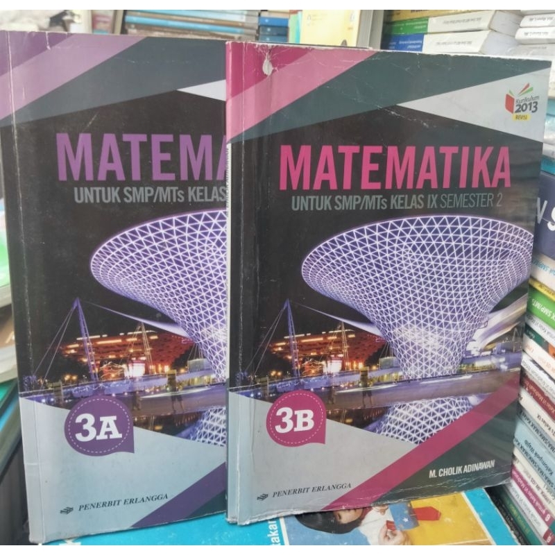 Jual MATEMATIKA 3A,3B ERLANGGA SMP/Mts KELAS 9 K13 REVISI | Shopee ...