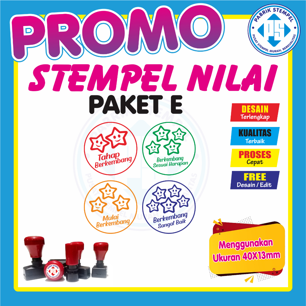Jual Stempel Nilai Stempel Reward PAUD / TK / SD Paketan | Shopee Indonesia