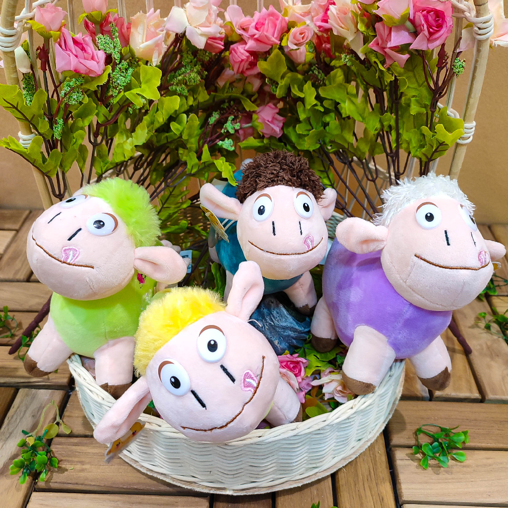 Jual Boneka Kambing Domba Sheep Mini Lucu Hijau / Ungu / Kuning 17 cm ...
