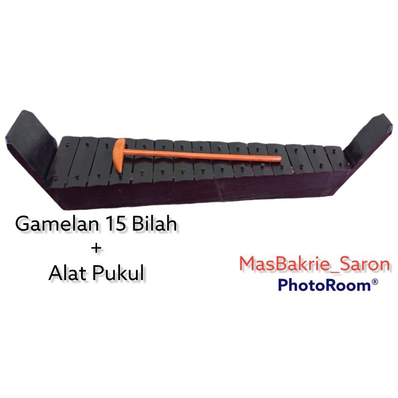 Jual Mainan anak Gamelan saron mini 15 bilah free alat pukul, New Edition Black alat musik ...