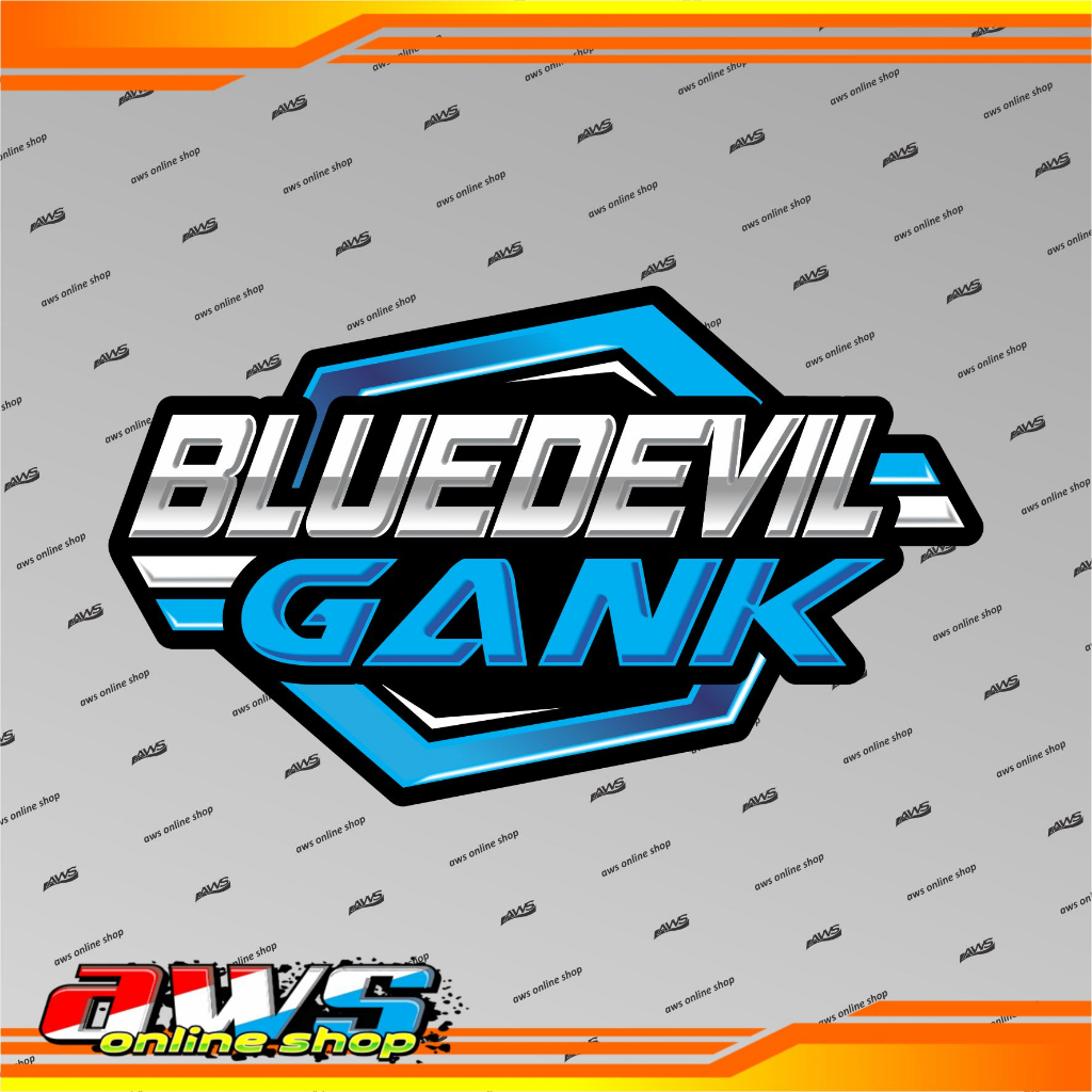 Jual Sticker Print Cut Blue Devil Gank | Shopee Indonesia
