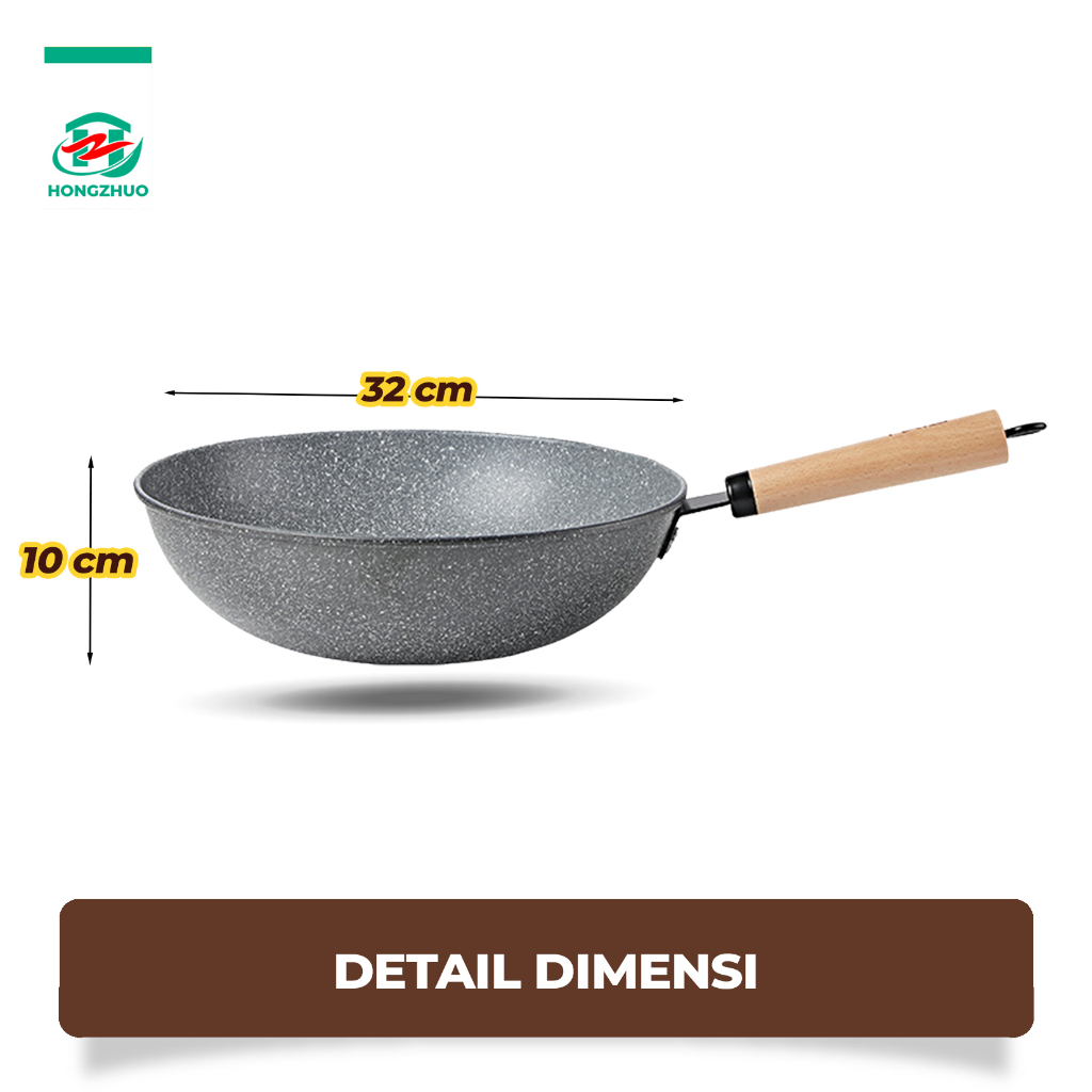 Jual Tifale by Hongzhuo Wajan Maifan YY2201 Fry Pan Bahan Batu Medis Anti Lengket 32cm Wajan ...