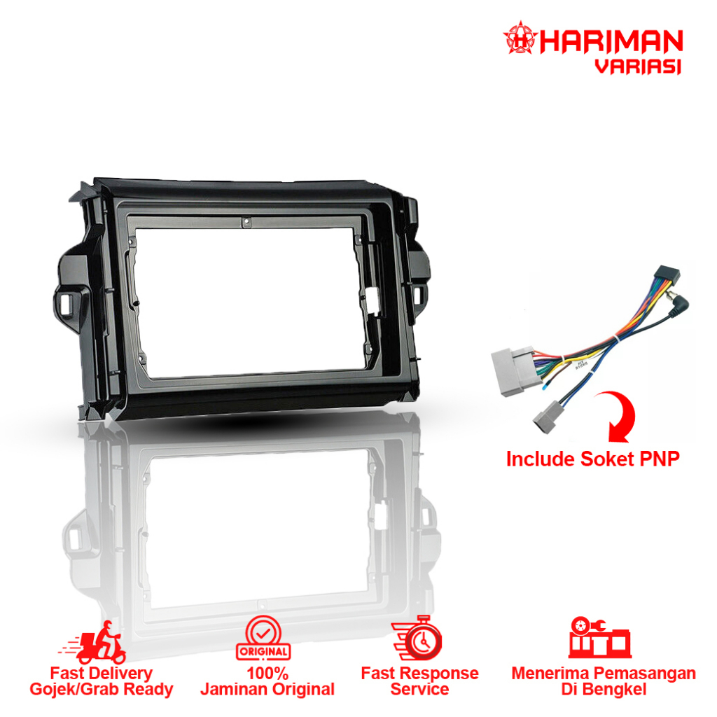 Jual FRAME HEAD UNIT FORTUNER 2016 9 INCH + SOKET PNP | Shopee Indonesia