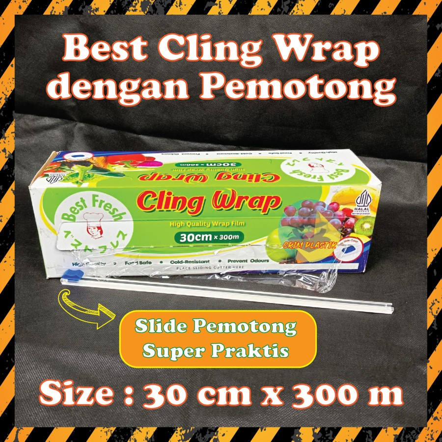 Jual Best Fresh Cling Wrap 30 cm x 300 M dengan Slider Pemotong ...