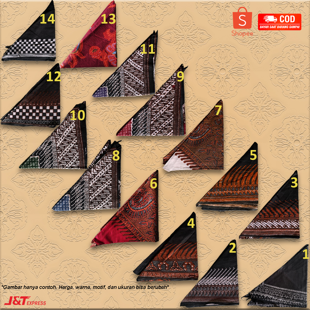 Jual IKET SEGITIGA IKET SEGITIGA JAWA IKET UDENG SEGITIGA BANYAK MOTIF ...