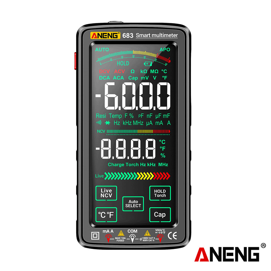 Jual Aneng 683 Smart Touch Screen Multimeter AC/DC Voltage Test Current ...