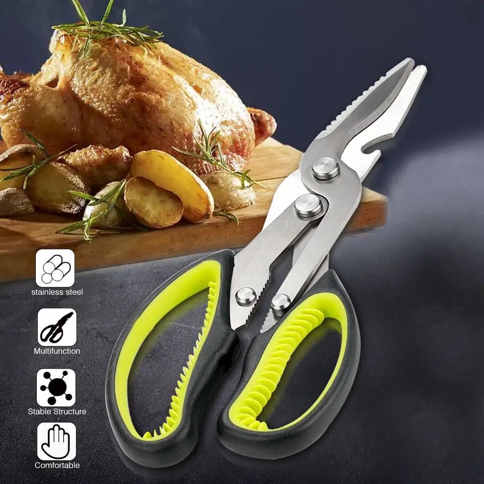 Jual gunting dapur heavy duty serbaguna / premium kitchen scissor ...