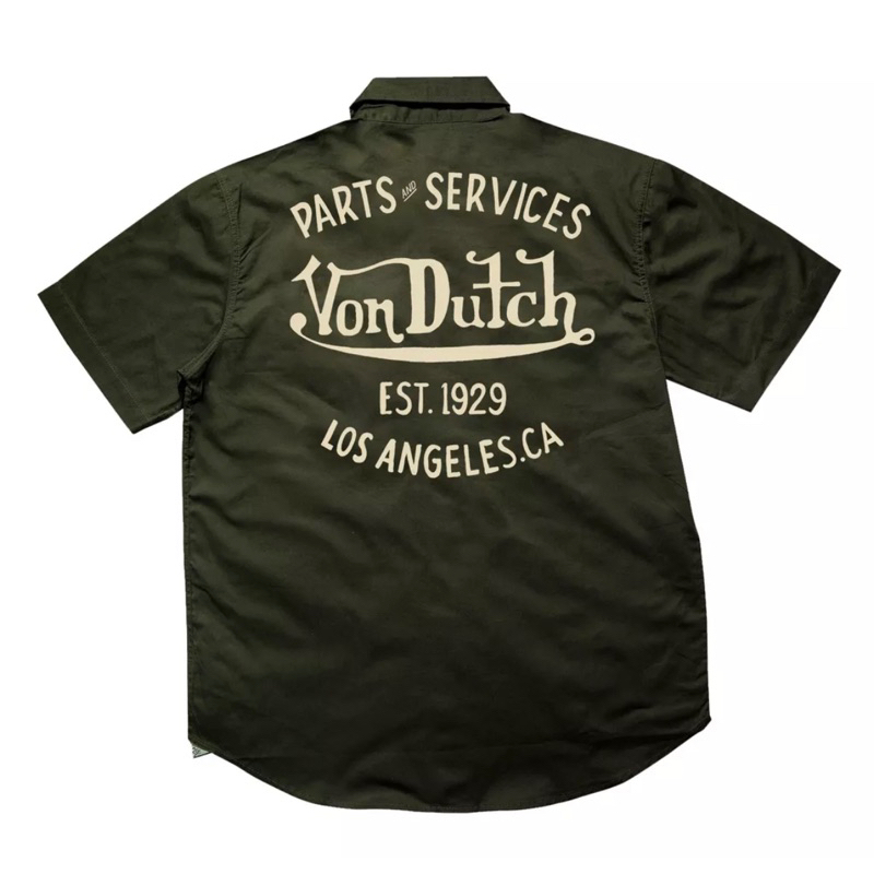 Jual VONDUTCH baju kemeja workshirt GREEN ARMY ORIGINAL 100% | Shopee ...