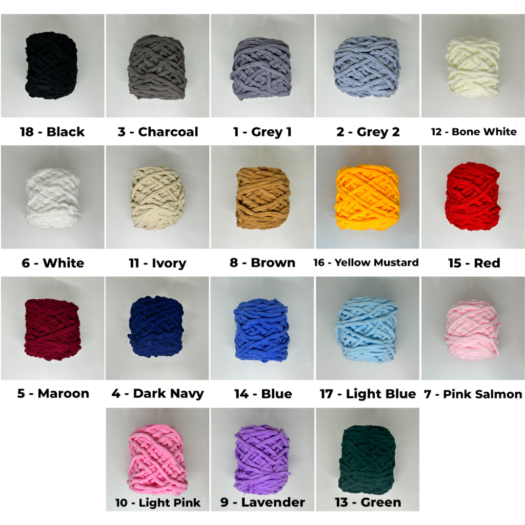 Jual Benang Rajut Chenille Besar Tebal Import Cenille Yarn | Shopee ...