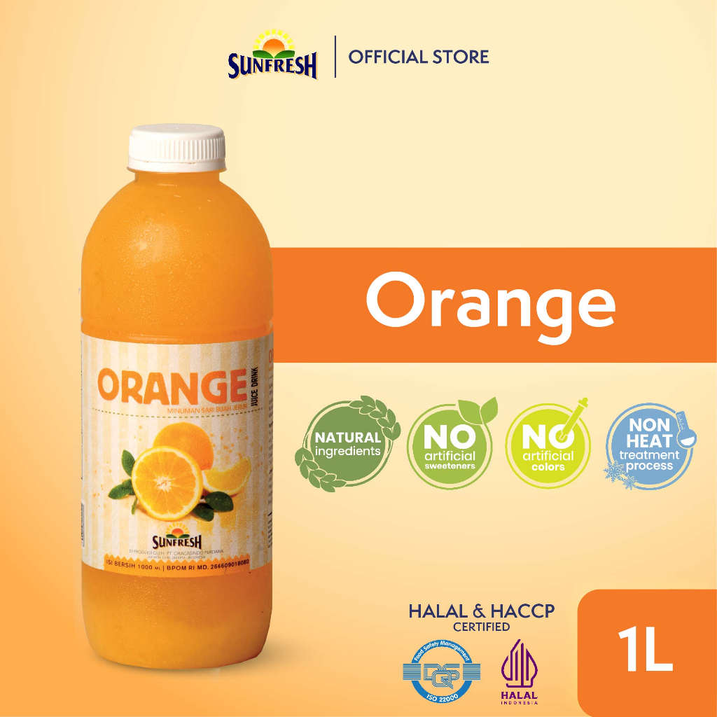 Jual Sunfresh Daily Orange Juice 1 Liter Mengandung Vitamin C - Jus ...
