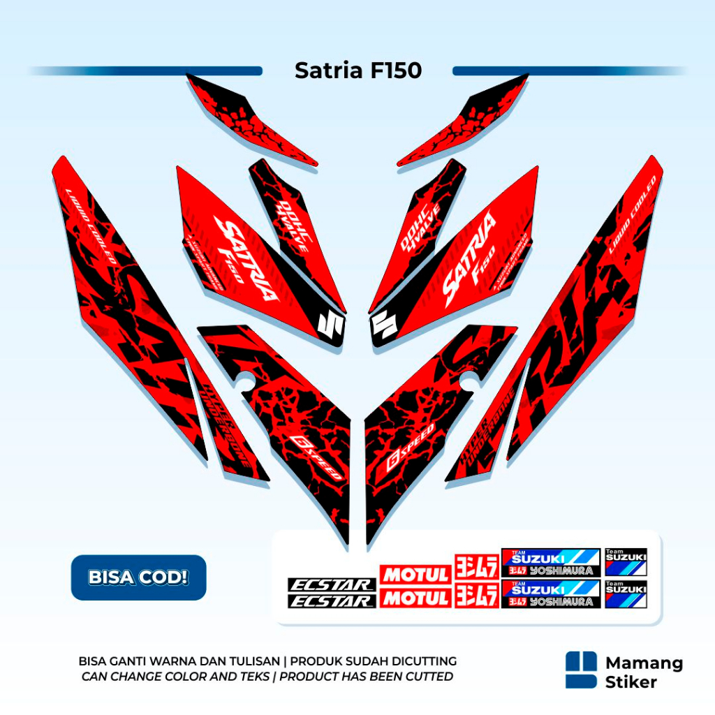 Jual Striping Satria Injeksi 150 Variasi (4) Suzuki F150 Stiker Keren ...
