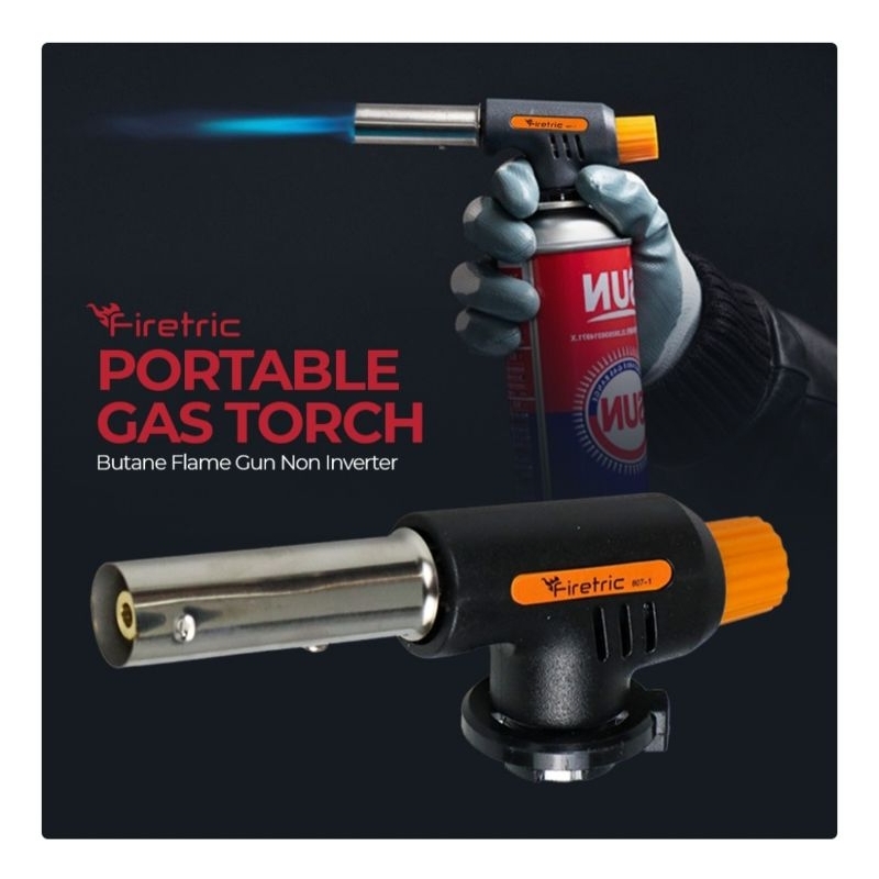 Jual Firetric Portable Gas Torch Butane Flame Gun Non Inverter - 807-1 | Shopee Indonesia