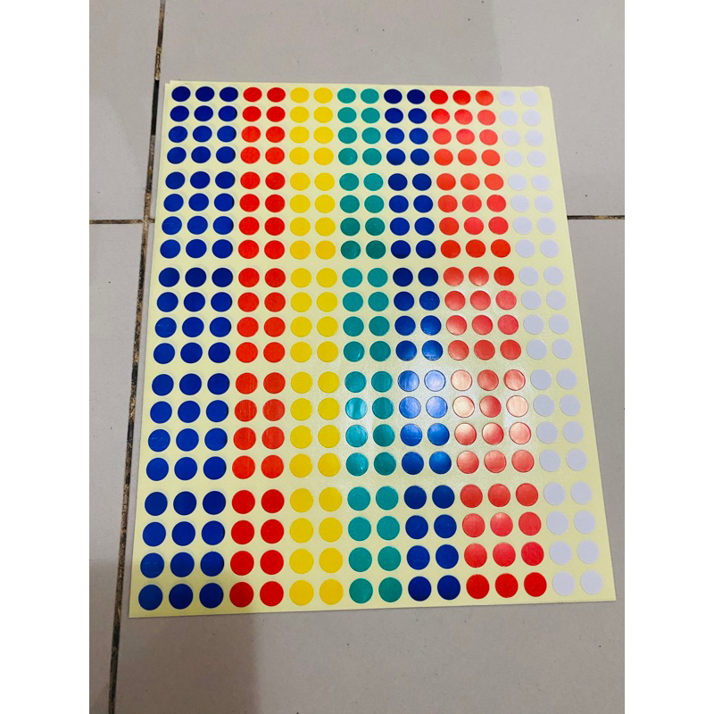 Jual Stiker Bulat Dot Label -/+ 8-9 mm dan 13mm Per Lembar Sticker ...