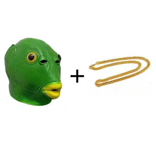 Jual Kepala Ikan Hijau dari Latex, Topeng TikTok Hot Cosplay Lucu untuk ...