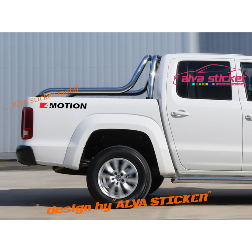 Jual promo sticker cutting 4 motion stiker mobil hilux triton strada ...