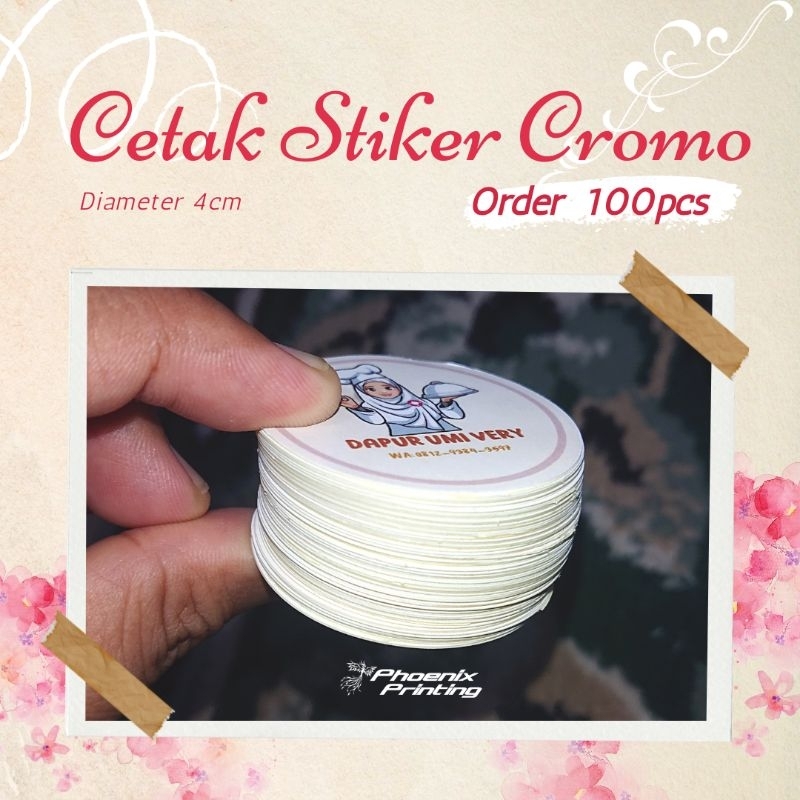 Jual Cetak Stiker Makanan Bahan Cromo Bulat Diameter 4cm | Shopee Indonesia