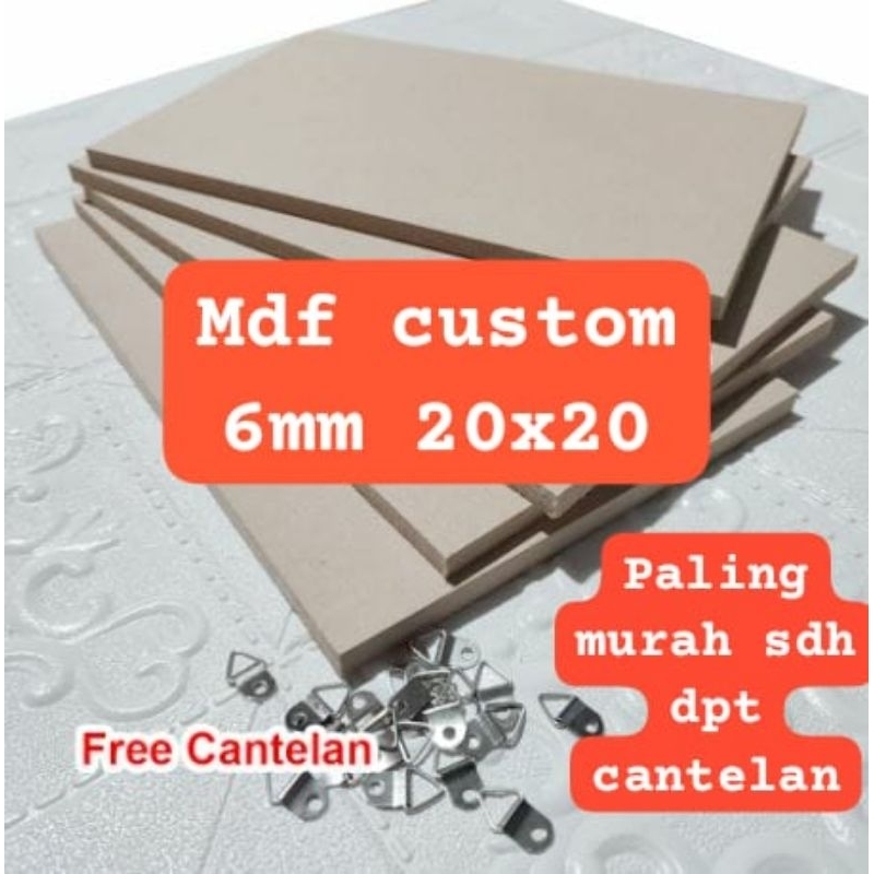Jual mdf 6mm 20x20 minimal 10 pcs | Shopee Indonesia