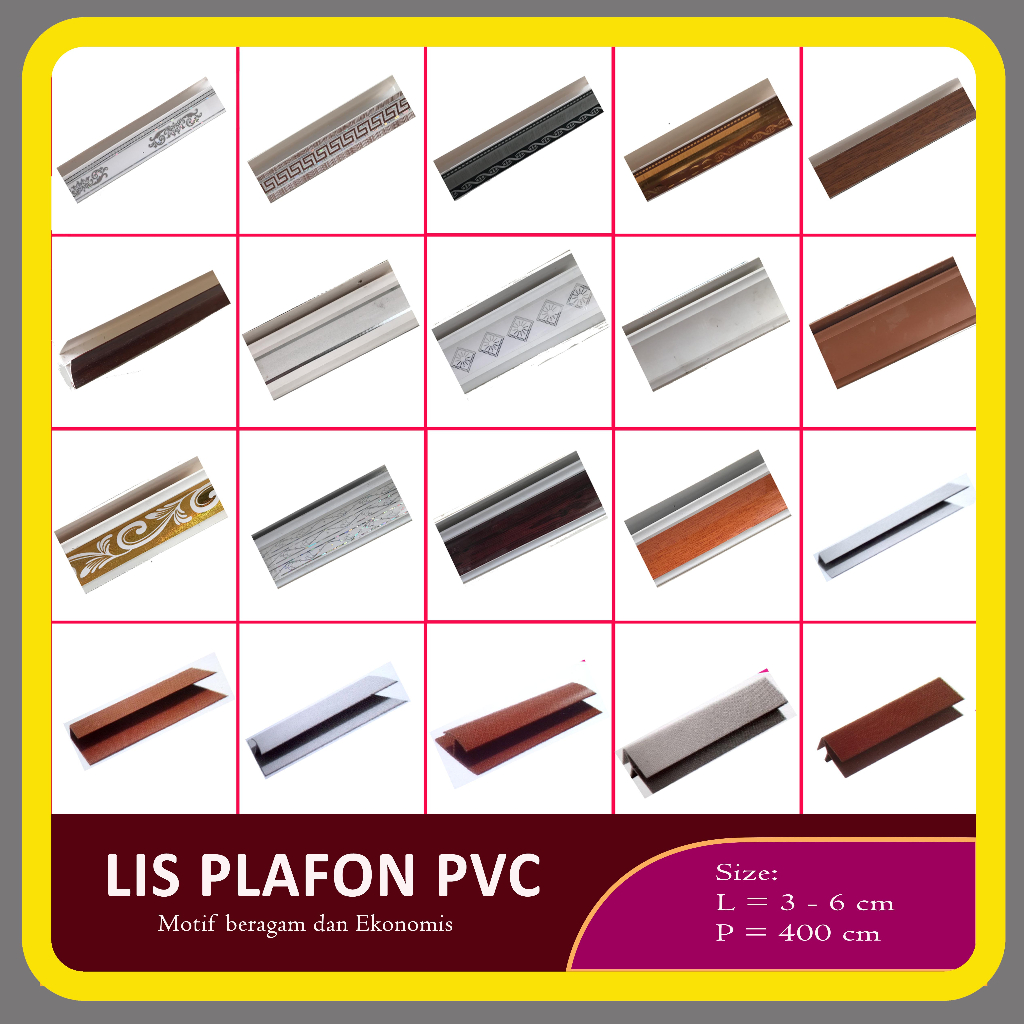 Jual Lis Plafon Pvc /Lis Dinding/Lis Aksesoris Pvc/Lis Profil | Shopee Indonesia