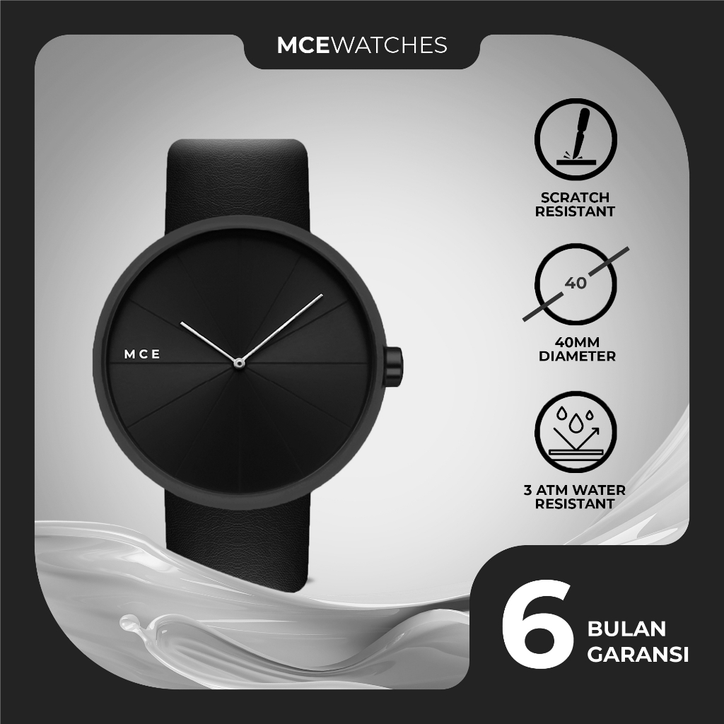 Jual MCE Jam Tangan Pria Apollo Series ( Full Black ) | Shopee Indonesia