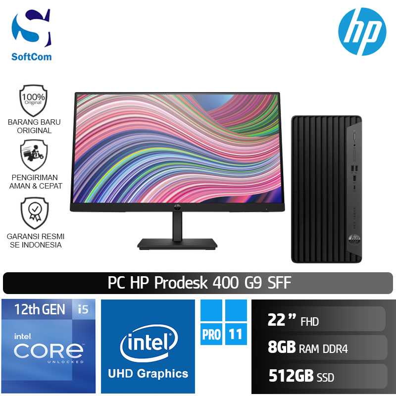 Jual PC HP ProDesk 400 G9 SFF 6L0B2PA i5 12500/8GB/512GB/DVDRW/W11 PRO ...